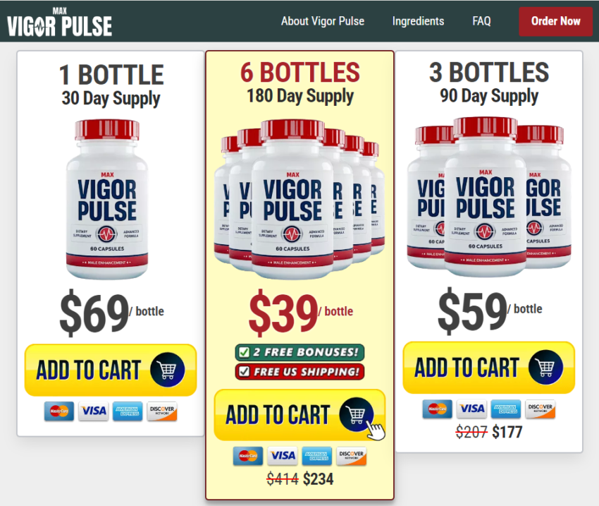 Max Vigor Pulse Reviews [UK/Netherlands/Belgium] BUY IT NOW!