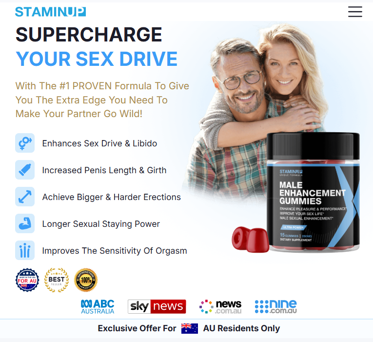 StaminUp Gummies Australia :Official Website Reviews, Pros Cons
